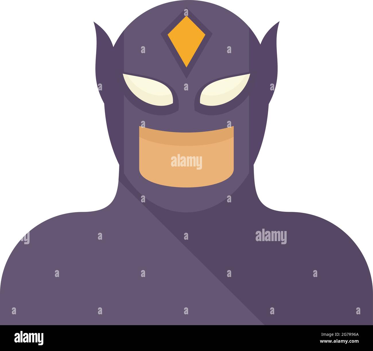 Comic superhero icon. Flat illustration of comic superhero vector icon ...