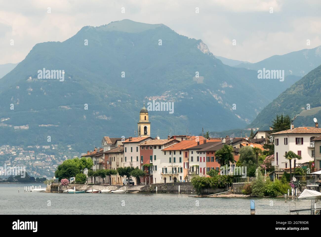 Lake Lugano in Switzerland: the pretty lakeside village of Brusino ...