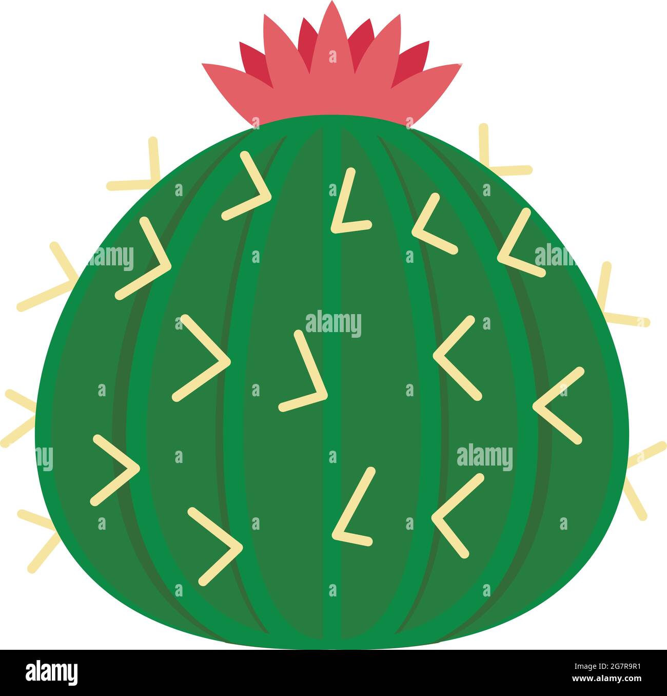 Desert cactus icon. Flat illustration of desert cactus vector icon ...