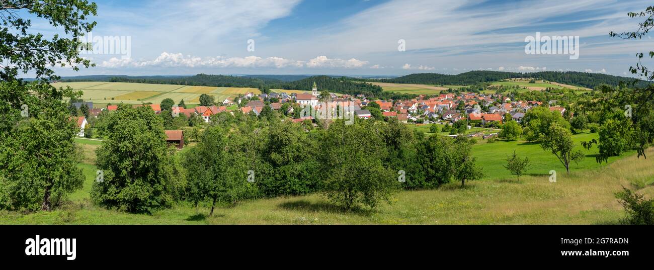 Hilly landscape village in hi-res stock photography and images - Alamy