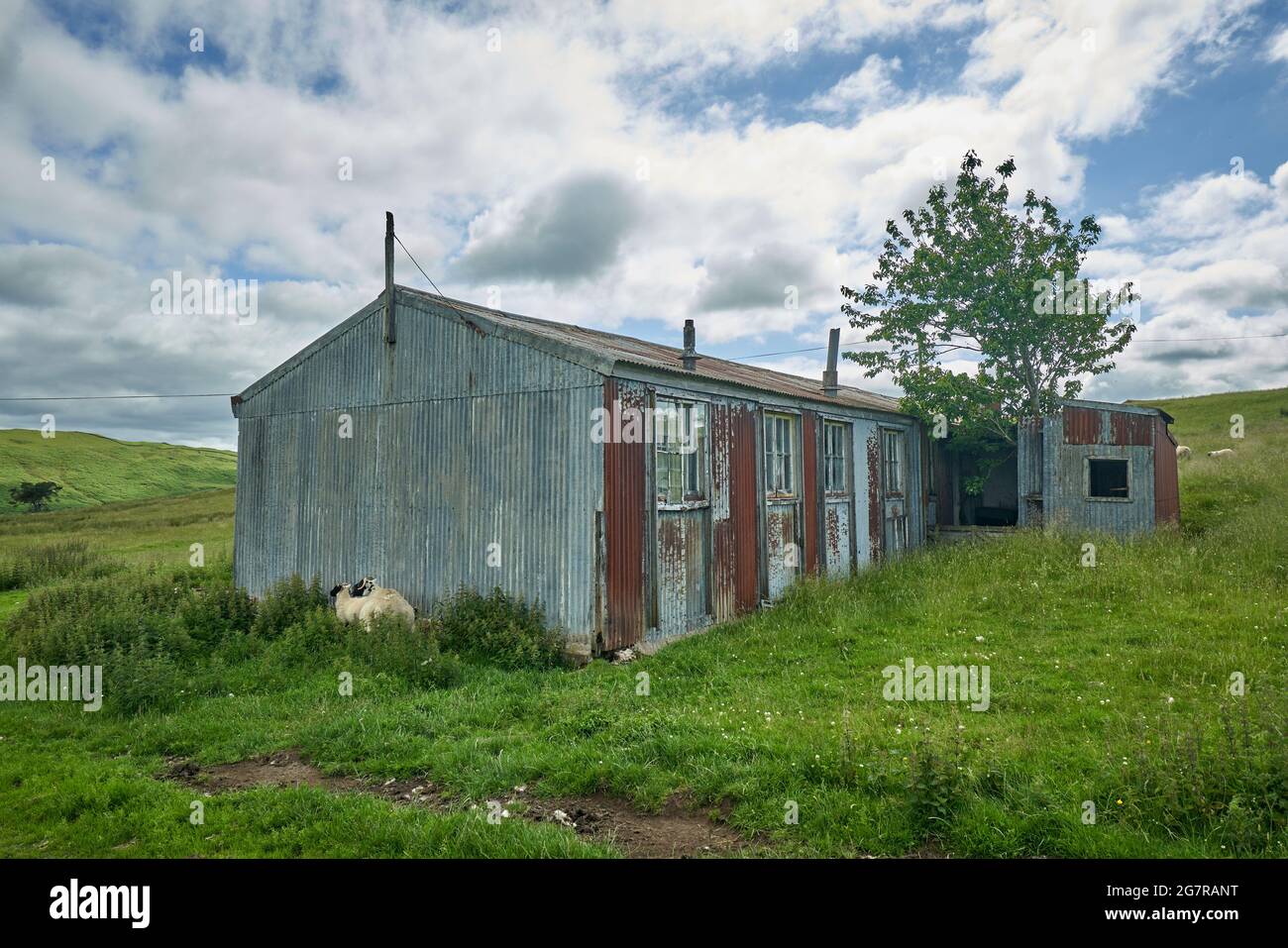 Hut at Stobs Camp near Hawick. Stobs Camp is a military and internment ...