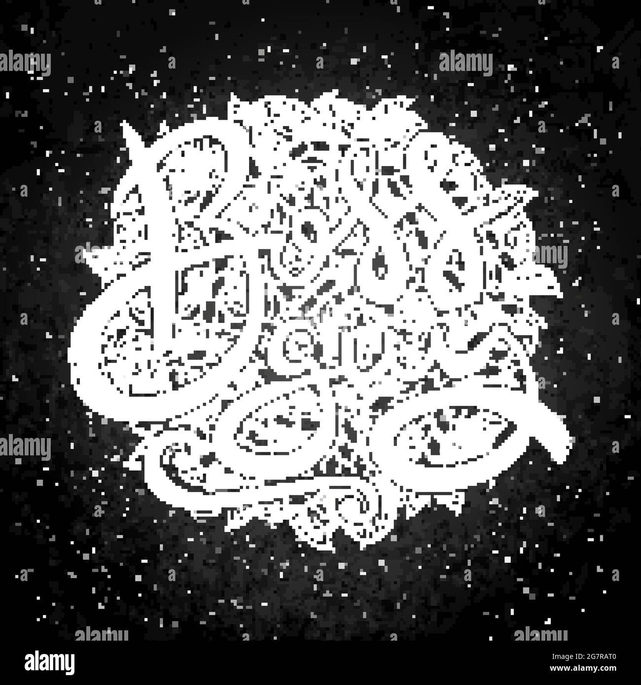 Boss Guy. Hand lettering grunge card with flower background ...