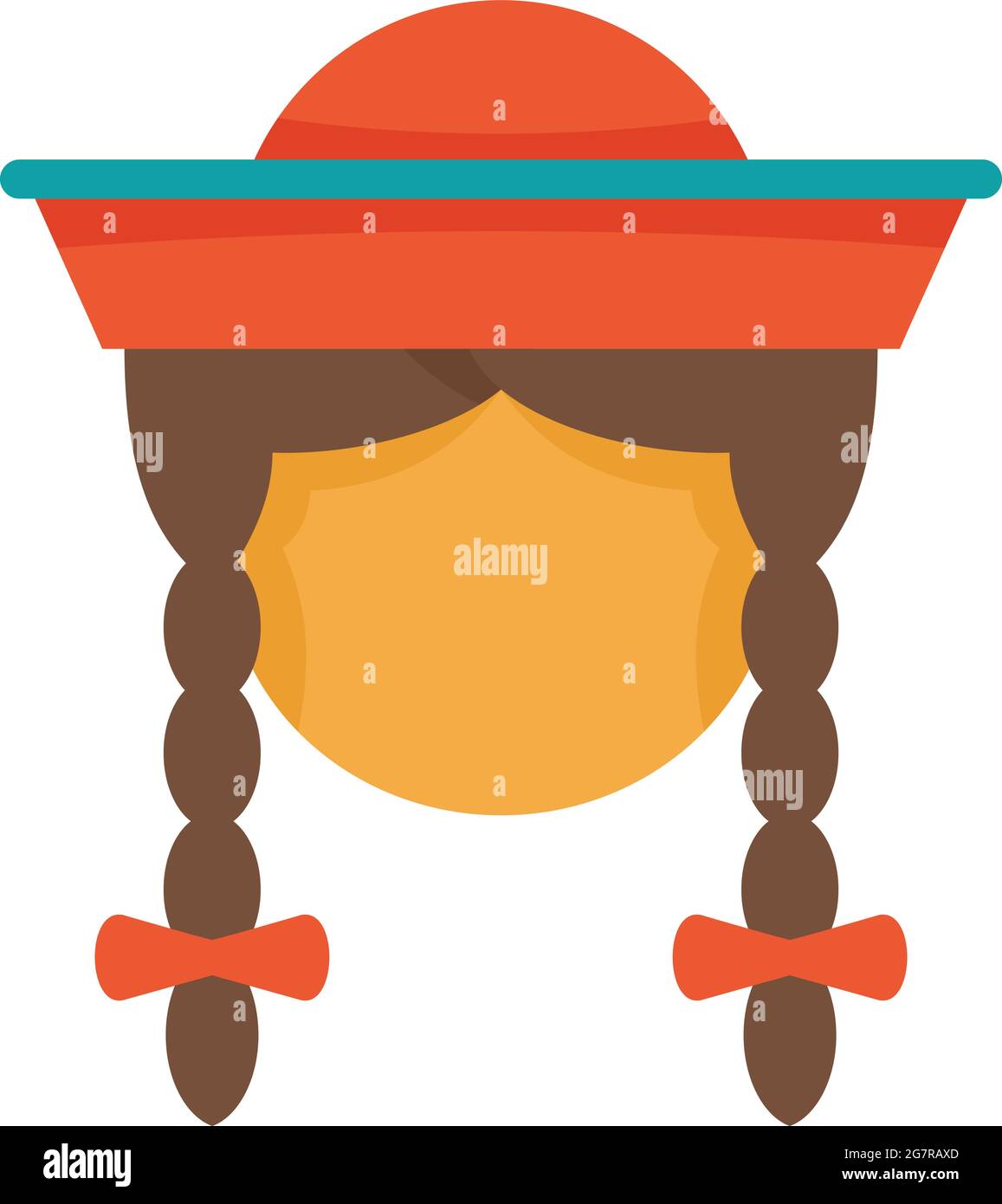 Peru woman icon. Flat illustration of Peru woman vector icon isolated ...