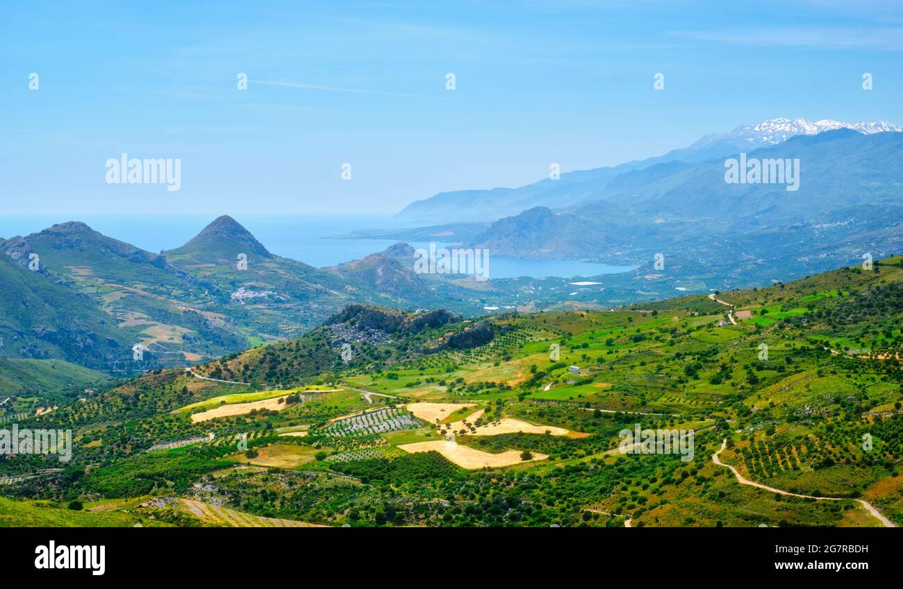 Aerial view of Crete island in Greece Stock Photo - Alamy