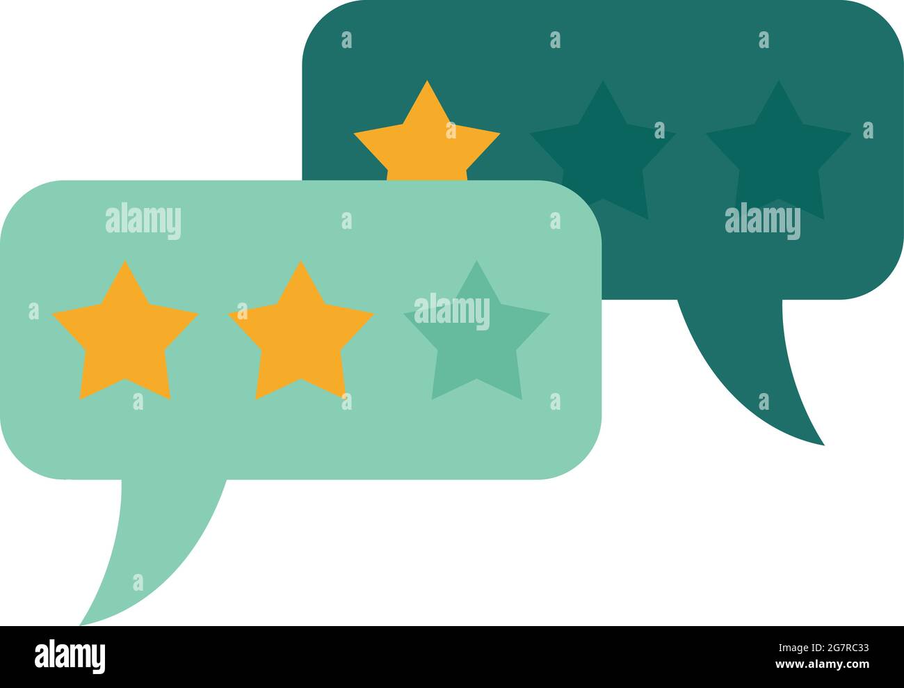 Feedback chat icon. Flat illustration of feedback chat vector icon ...