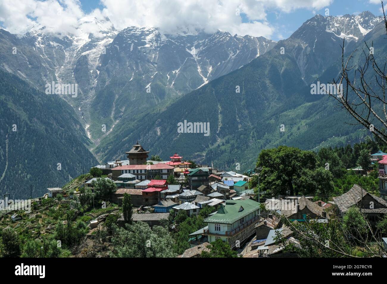 Views of the village of Kalpa in Himachal Pradesh, India Stock Photo ...