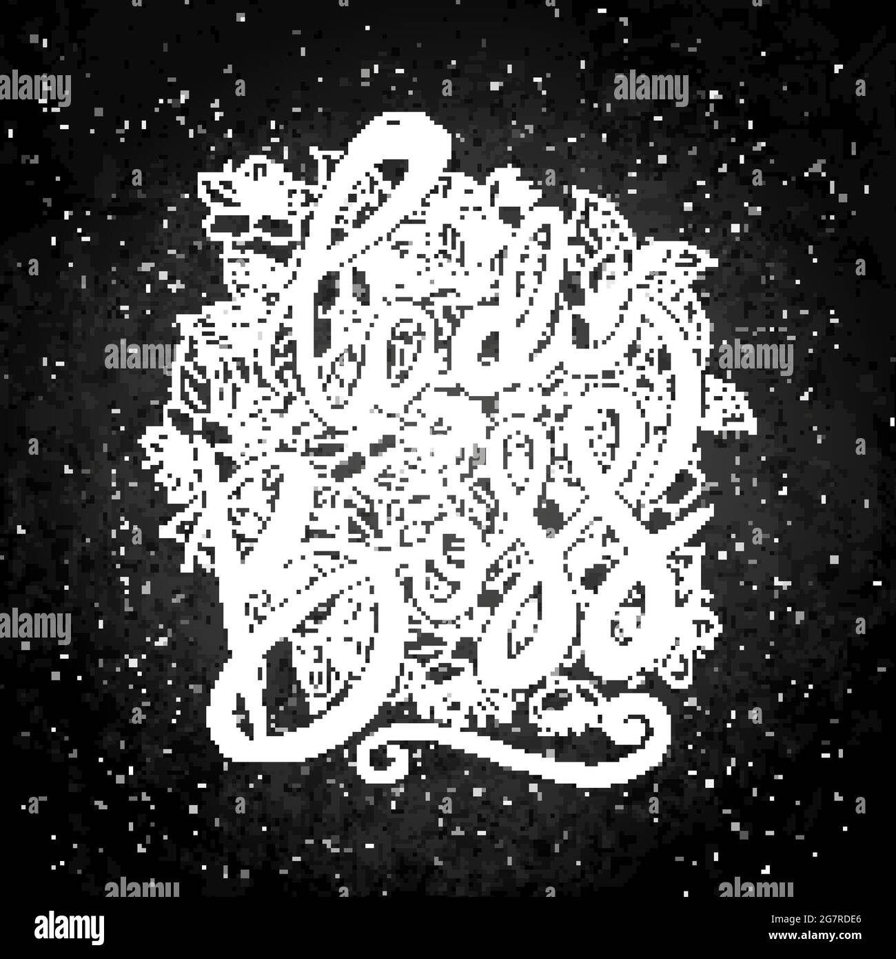 Lady Boss. Hand lettering grunge card with flower background ...