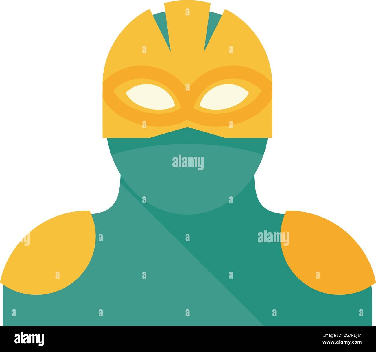 Alien superhero icon. Flat illustration of alien superhero vector icon ...