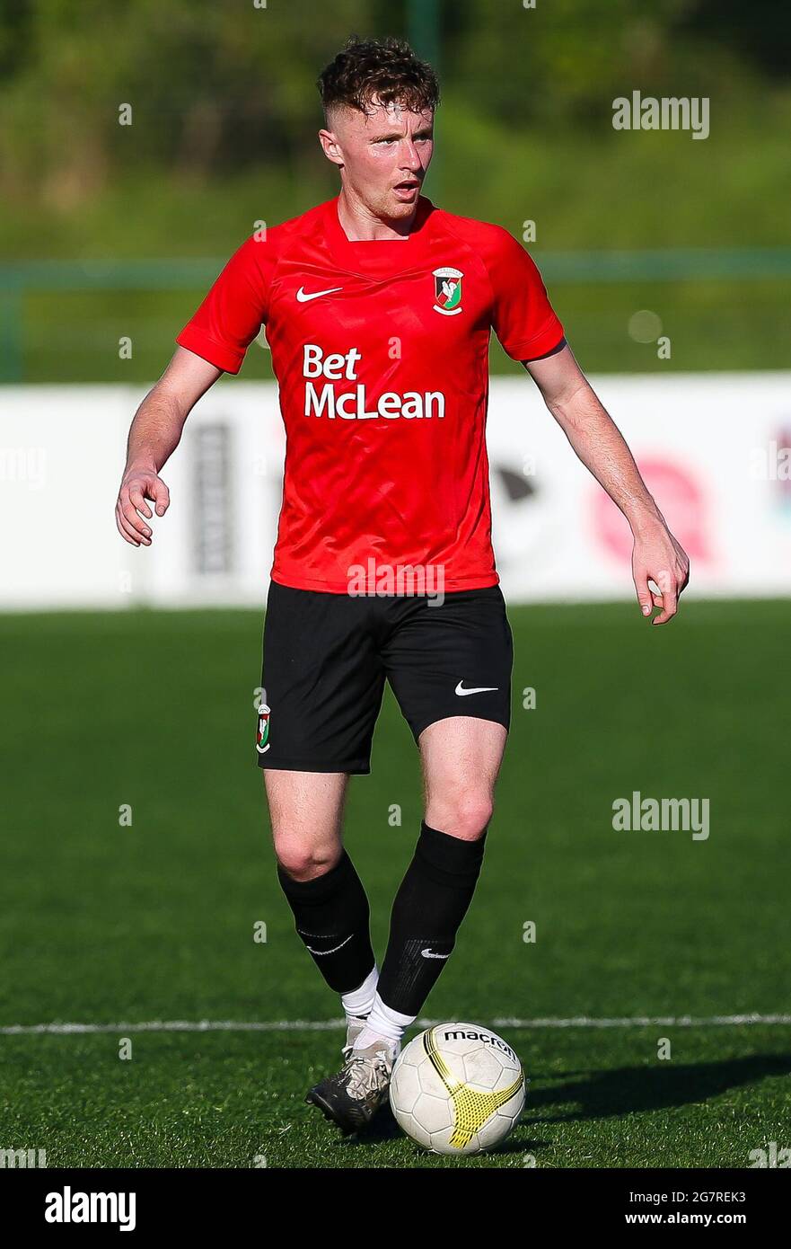 Glentoran’s Caolan Marron during the UEFA Europa Conference League ...