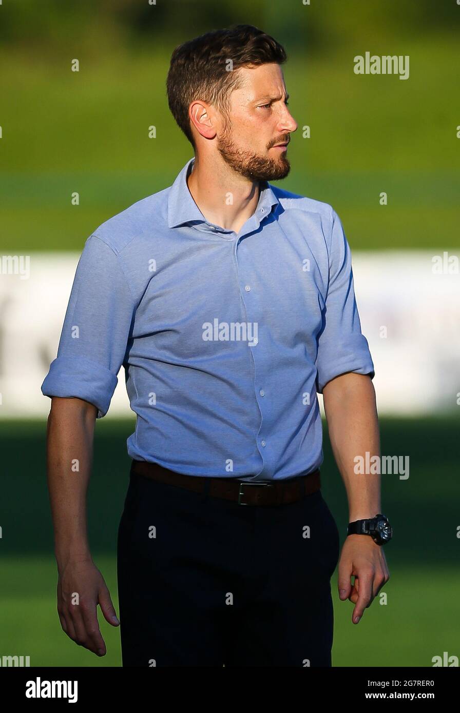 The New Saints manager Anthony Limbrick during the UEFA Europa ...