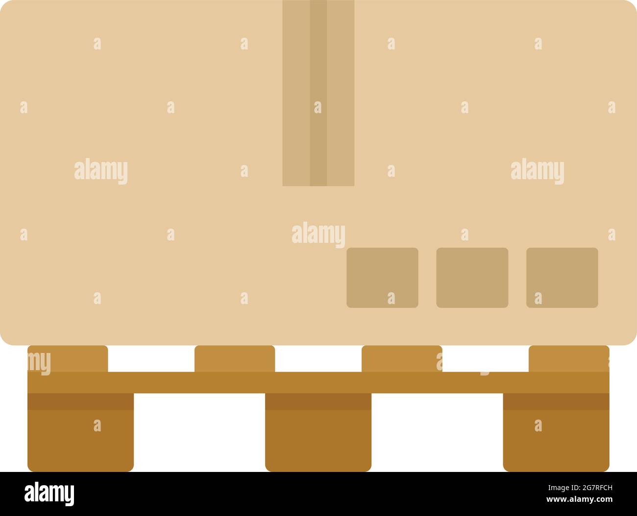 Carton box pallet icon. Flat illustration of carton box pallet vector ...