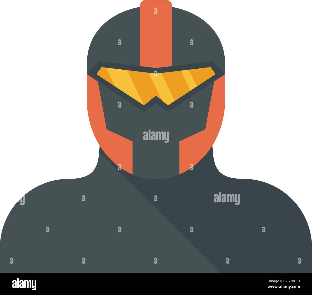 Iron superhero icon. Flat illustration of iron superhero vector icon ...