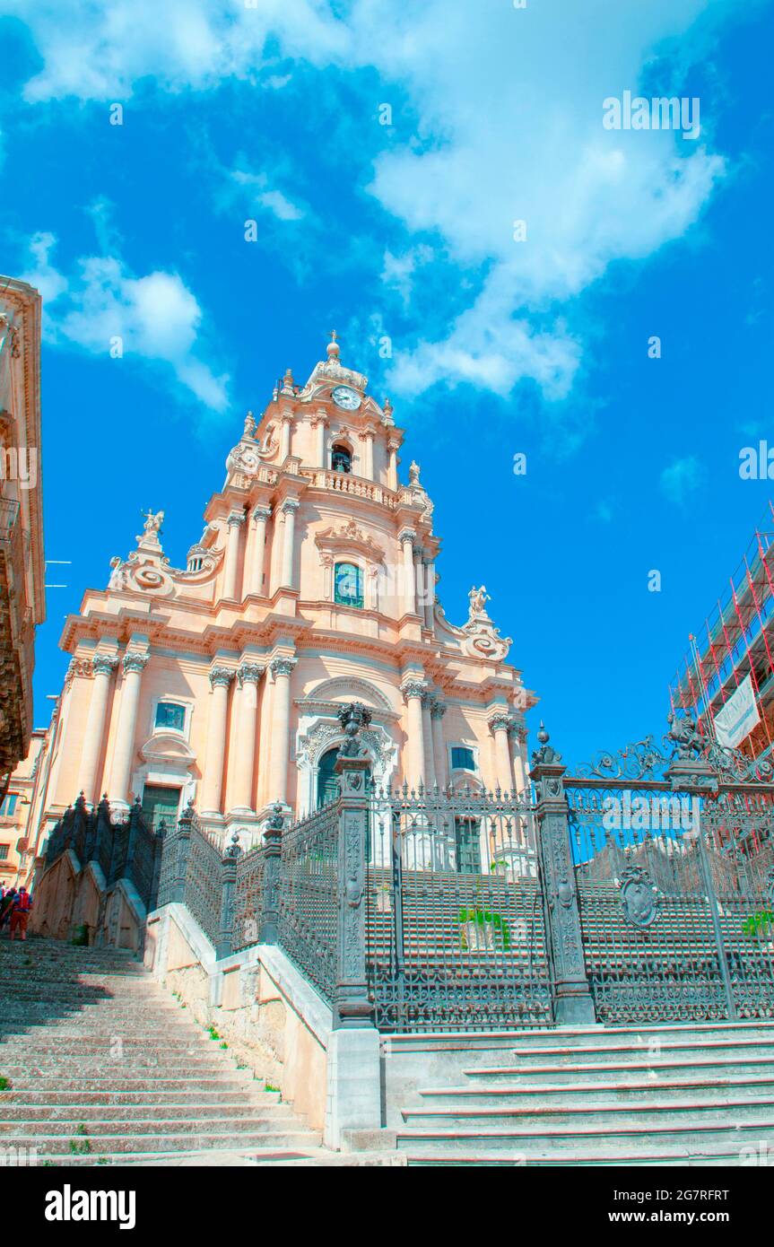 Duomo of San Giorgio (Dome of St. George) Cathedral in Ragusa Ibla ...