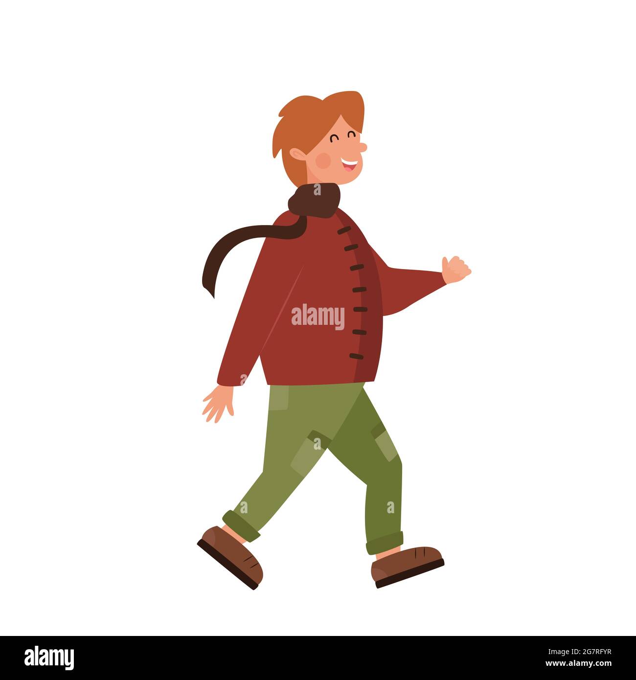 Simple Cartoon Man Walking