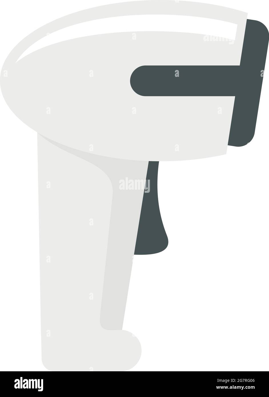 Laser barcode scanner icon. Flat illustration of laser barcode scanner ...