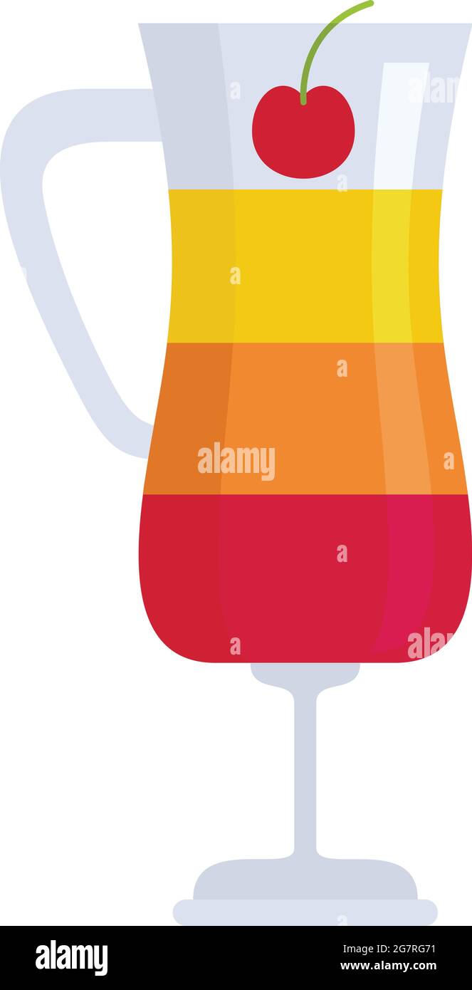 Fruit cocktail icon. Flat illustration of fruit cocktail vector icon ...