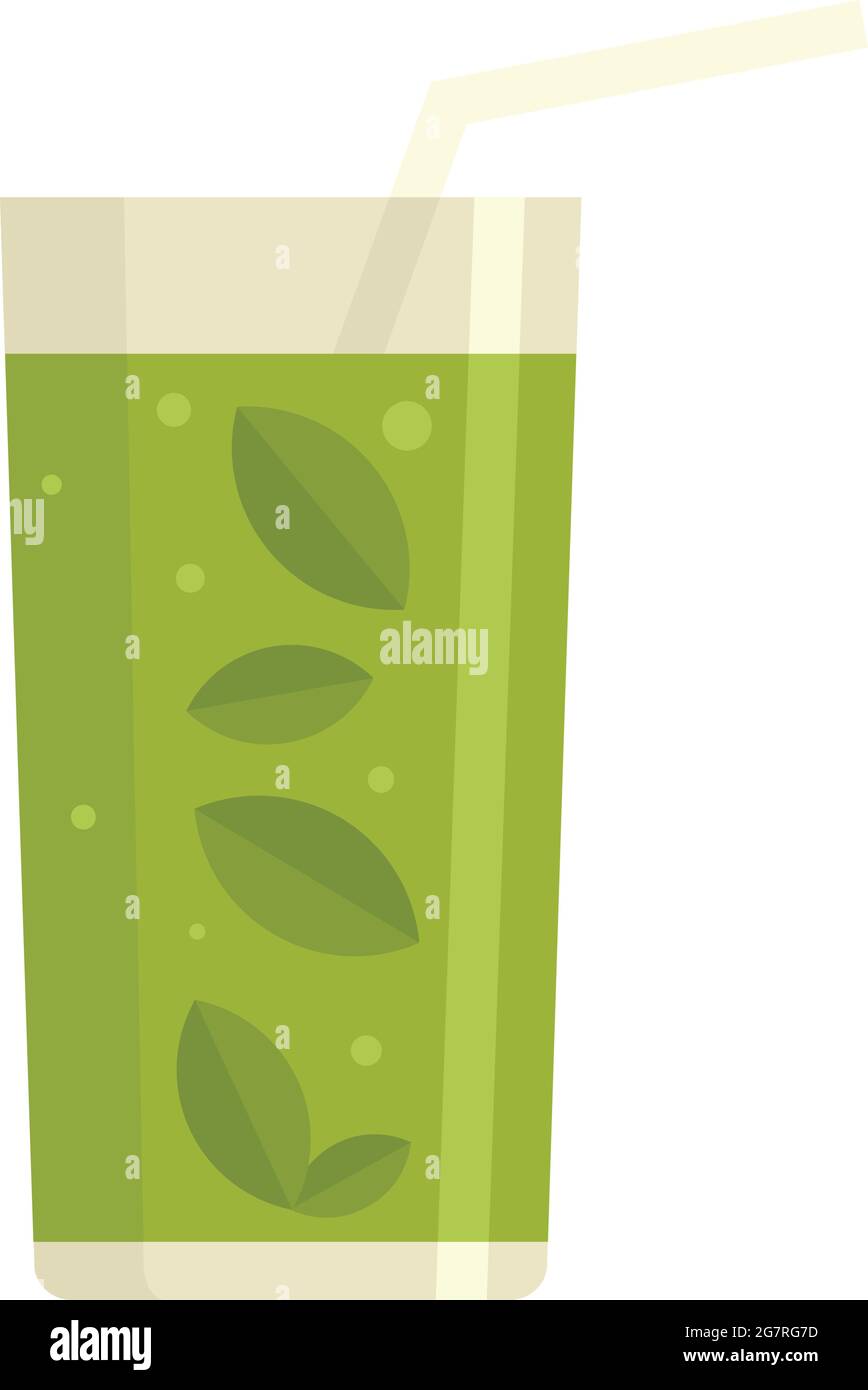 Detox cocktail icon. Flat illustration of detox cocktail vector icon ...