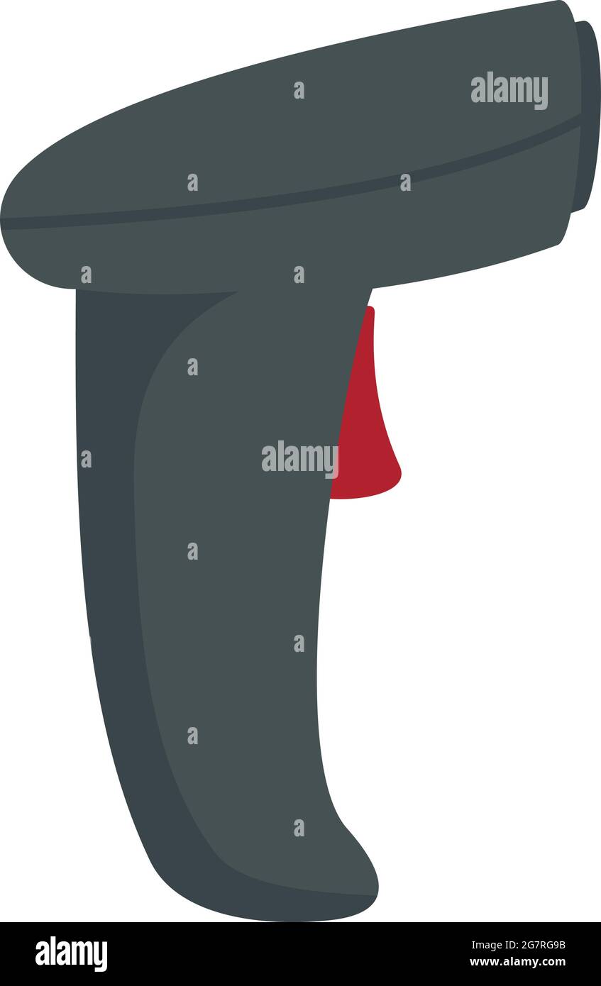 Warehouse barcode scanner icon. Flat illustration of warehouse barcode ...
