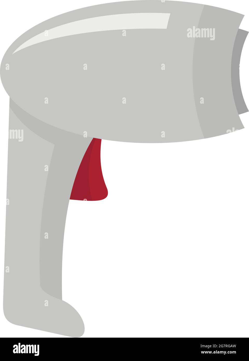 Hand barcode scanner icon. Flat illustration of hand barcode scanner ...