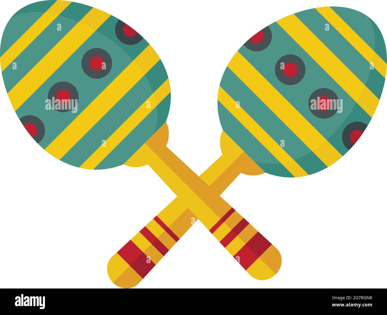 Maracas icon. Flat illustration of maracas vector icon isolated on ...