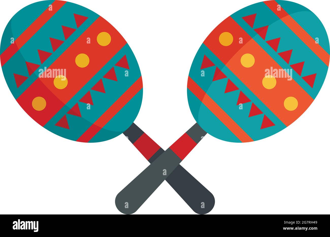 Mexican maracas icon. Flat illustration of mexican maracas vector icon ...