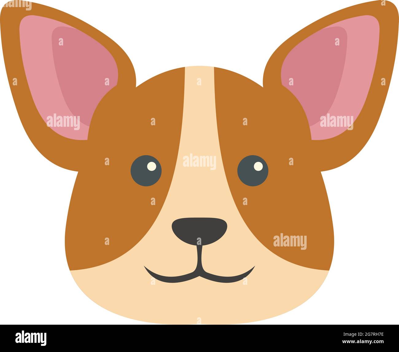 Corgi icon. Flat illustration of corgi vector icon isolated on white ...