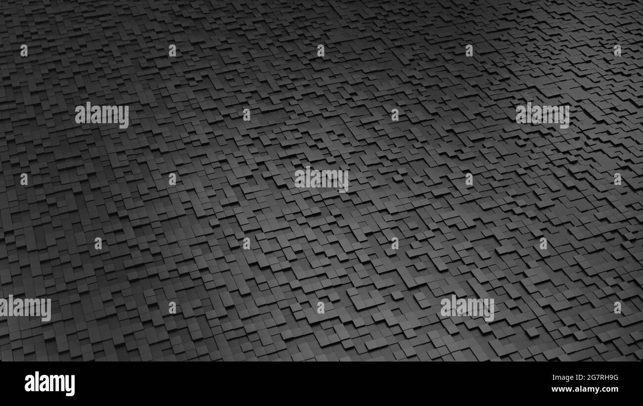 3d rendering metal cubes in shape of thick symbol of angle double arrow ...