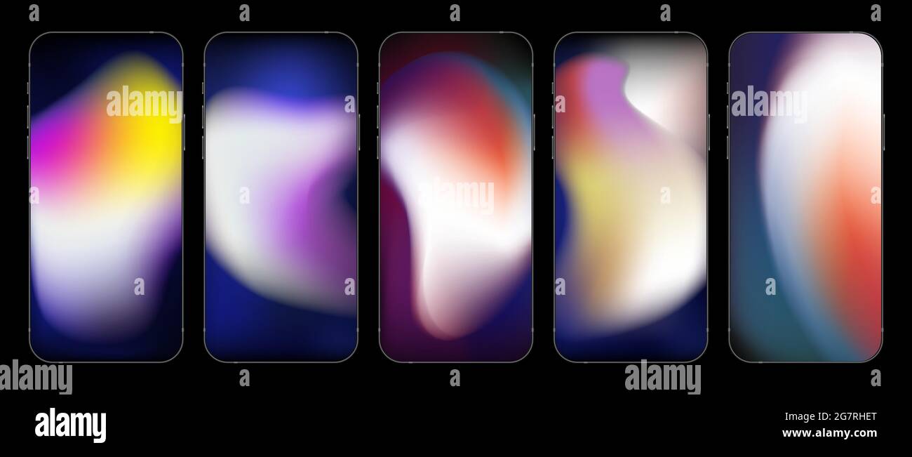 Set of Five Gradient Liquid Background for Stories in Social Media ...