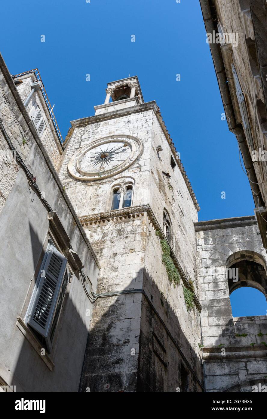 Municipal clock tower in Split, Croatia Stock Photo - Alamy