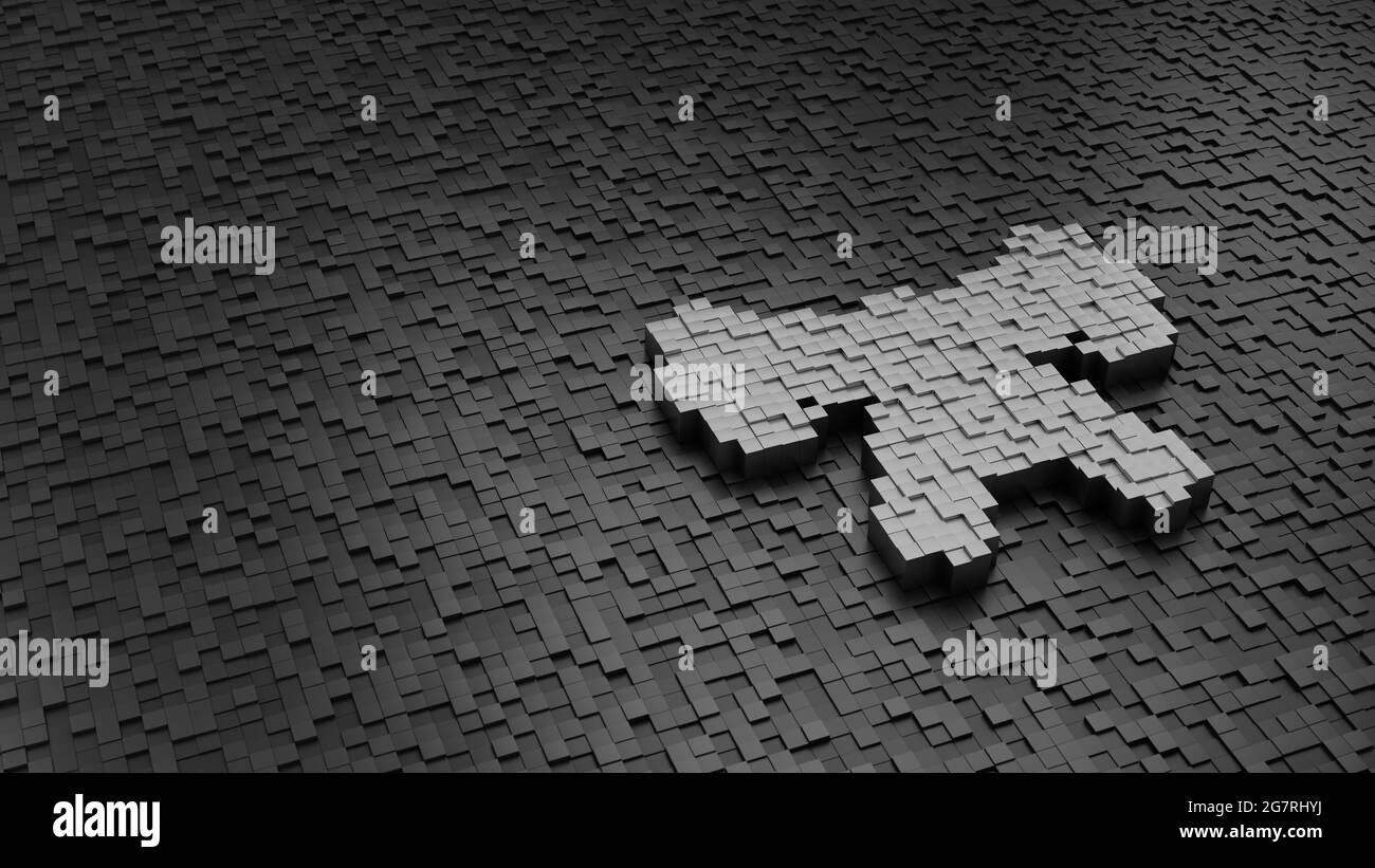 3d rendering metal cubes in shape of symbol of broadcast tower light ...