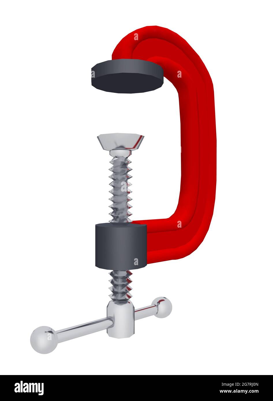 C-clamp isolated on white background Stock Photo - Alamy