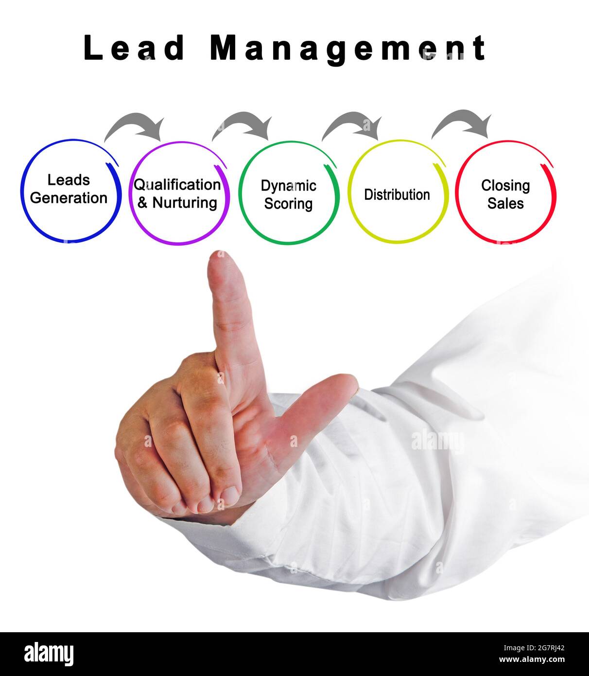 Five Components of Lead Management Stock Photo - Alamy