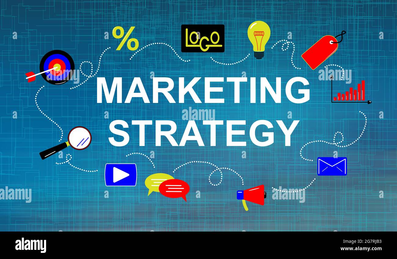 Illustration of a marketing strategy concept Stock Photo - Alamy