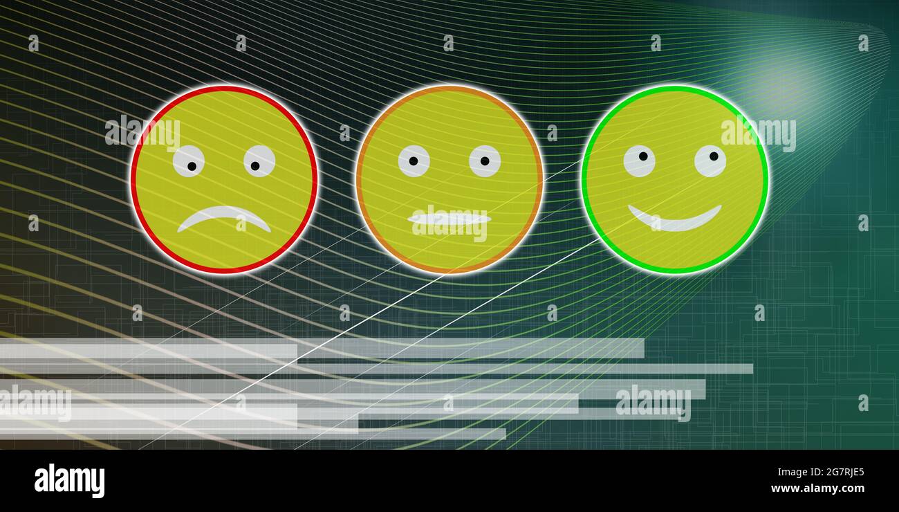 Illustration of a customer satisfaction concept Stock Photo - Alamy