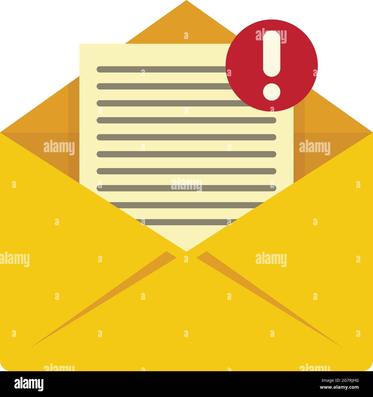 New mail icon. Flat illustration of new mail vector icon isolated on ...