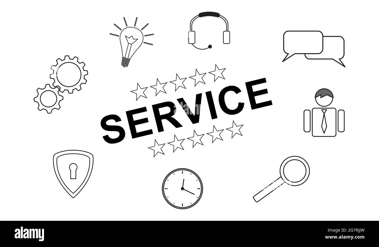 Illustration of a service concept Stock Photo - Alamy