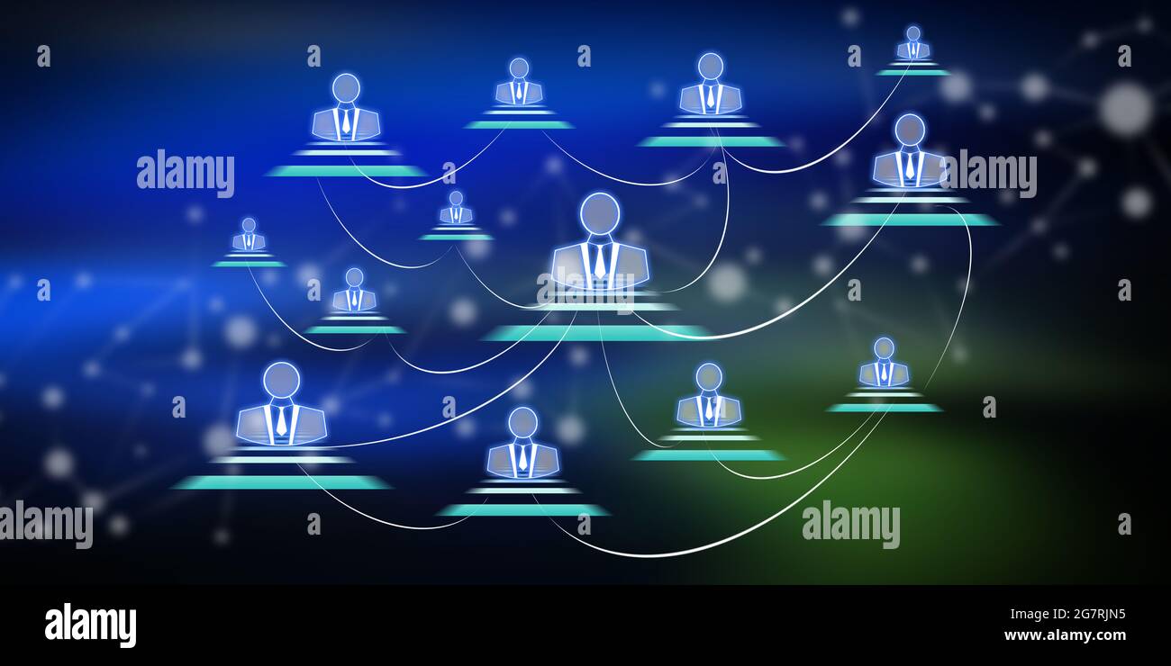 Illustration of a business social network concept Stock Photo - Alamy