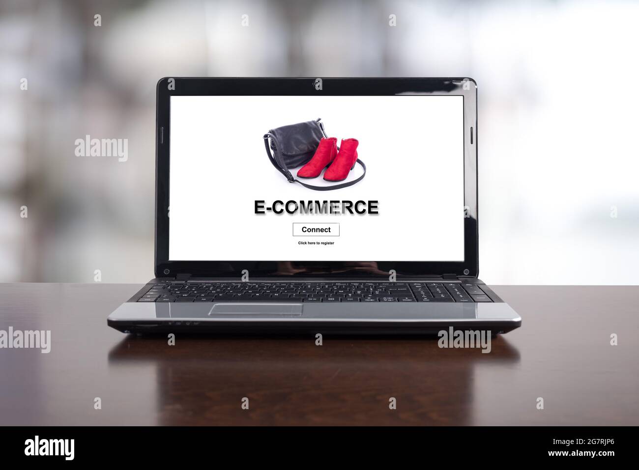 E-commerce concept on a laptop screen Stock Photo - Alamy
