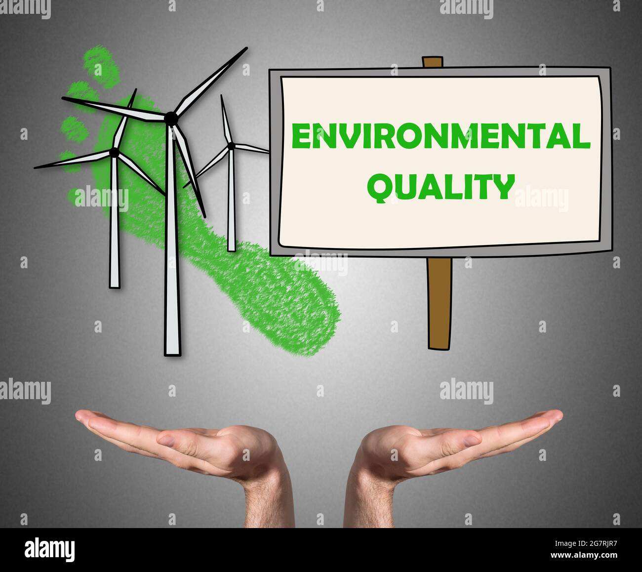 Open hands sustaining environmental quality concept Stock Photo - Alamy