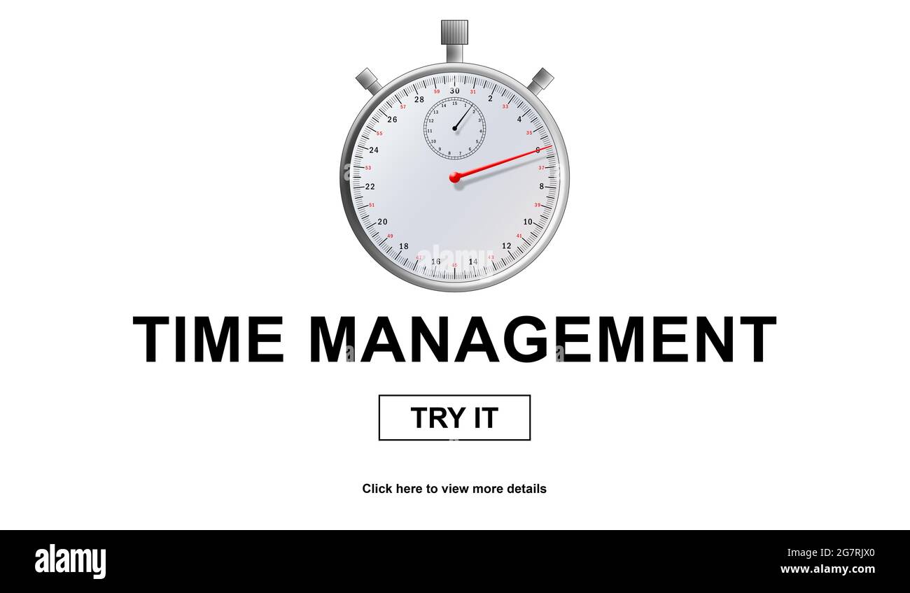 Time management concept on white background Stock Photo - Alamy