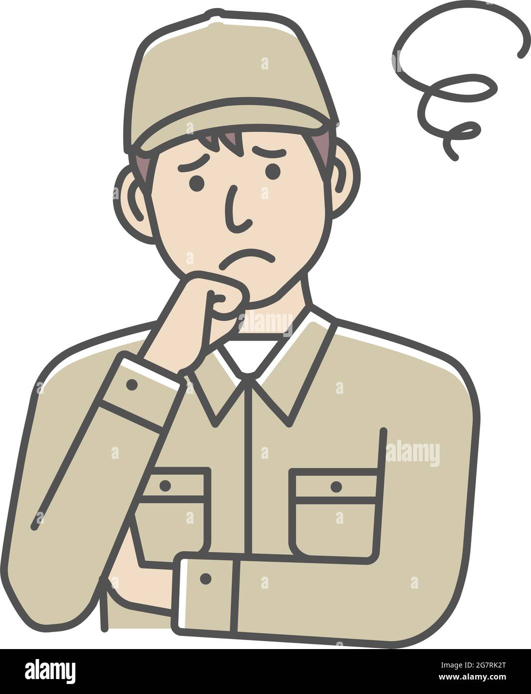 Worried engineer Stock Vector Images - Alamy