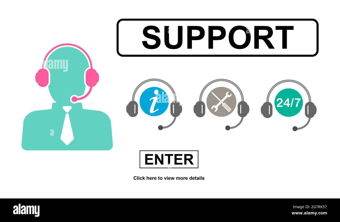 Illustration of a support concept Stock Photo - Alamy