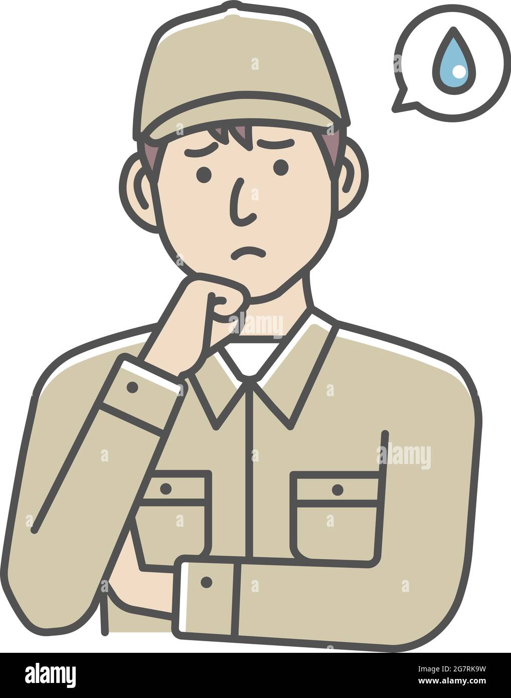 Upset unhappy tired man Stock Vector Images - Alamy