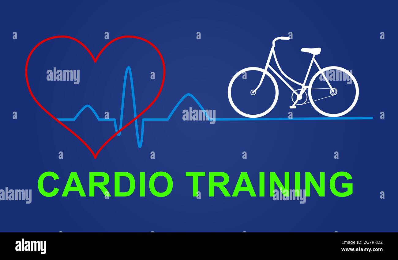 Illustration of a cardio training concept Stock Photo - Alamy