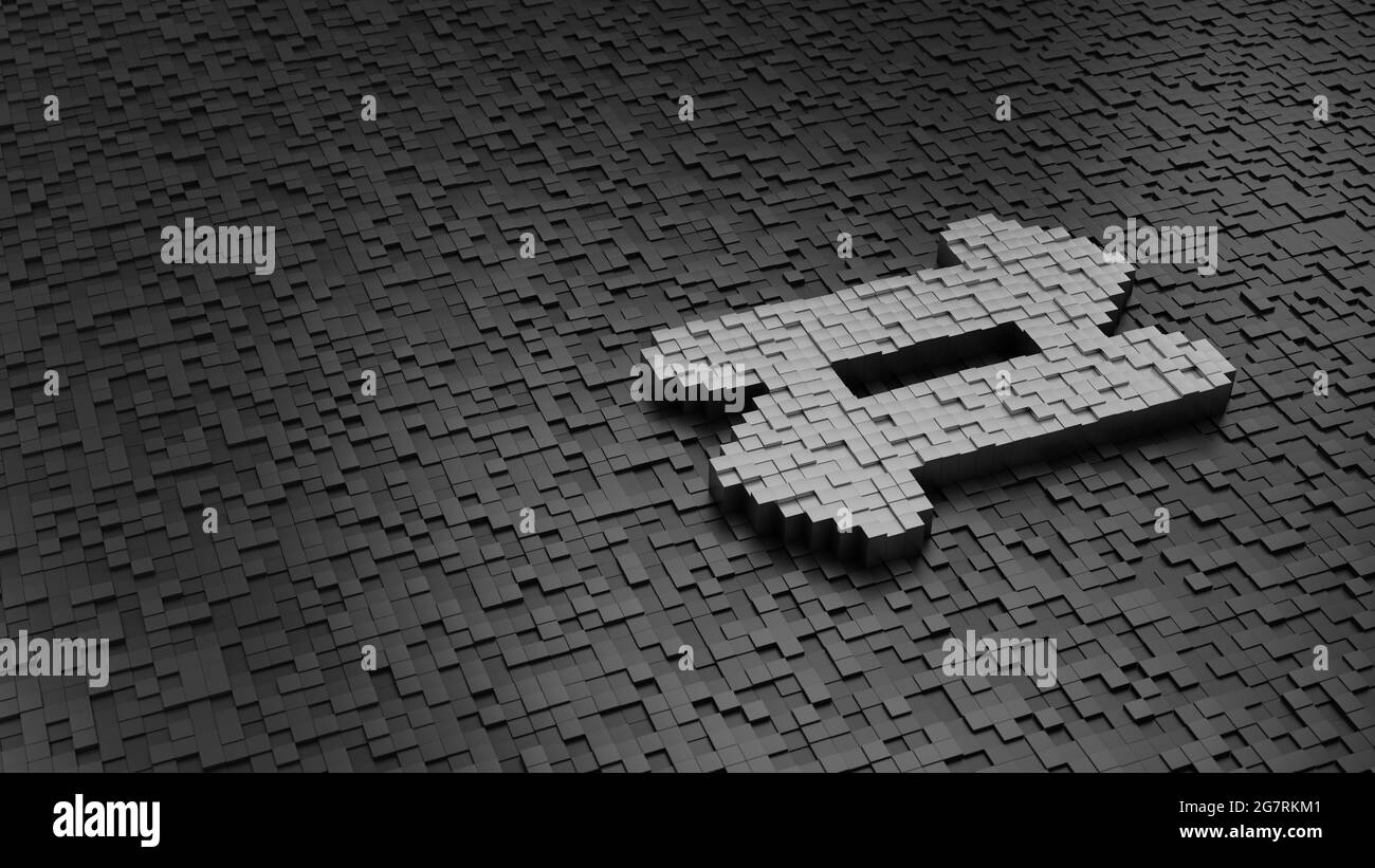 3d rendering metal cubes in shape of symbol of exchange left and right ...