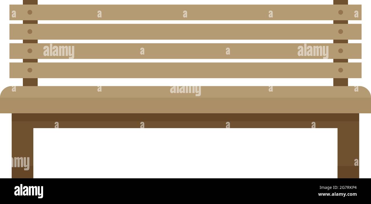 Park bench icon. Flat illustration of park bench vector icon isolated ...
