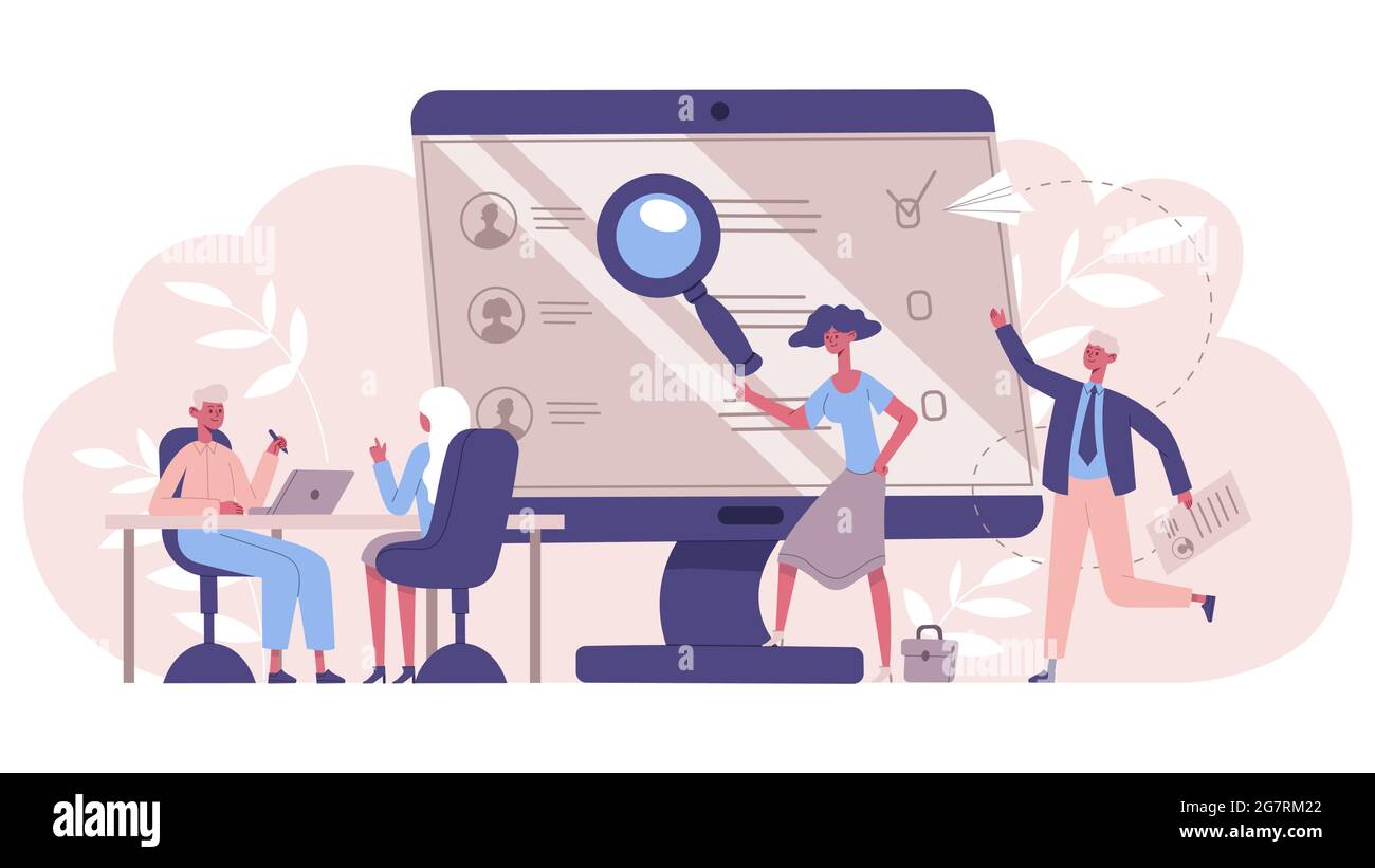 Employment service concept. Recruitment managers, recruiting ...