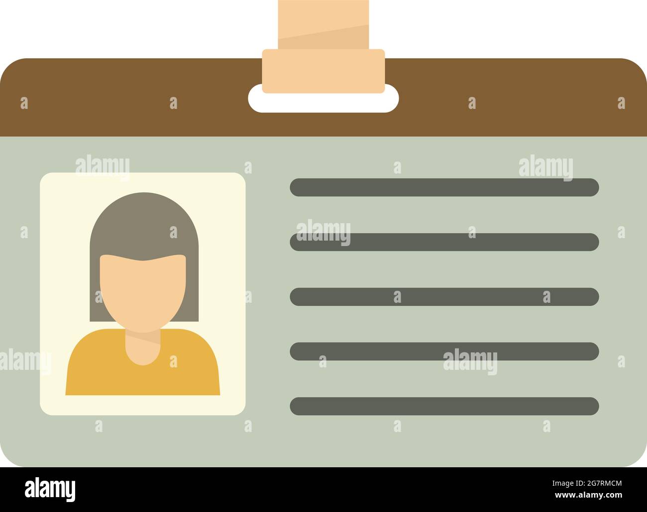Office id card icon. Flat illustration of office id card vector icon ...