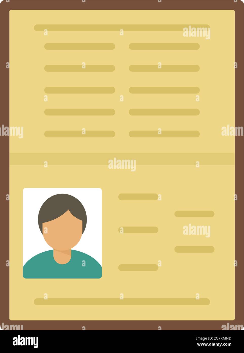 Open id passport icon. Flat illustration of open id passport vector ...