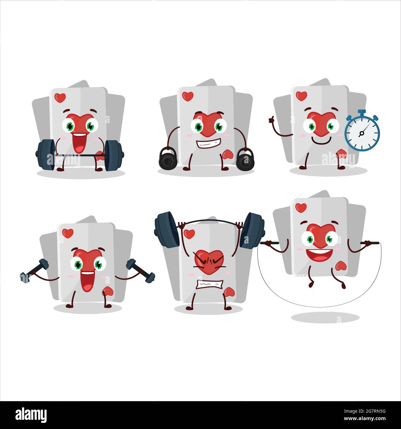 A healthy remi card love cartoon style trying some tools on Fitness ...